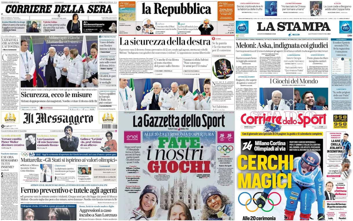 Le prime pagine dei quotidiani di oggi 6 febbraio: la rassegna stampa ...