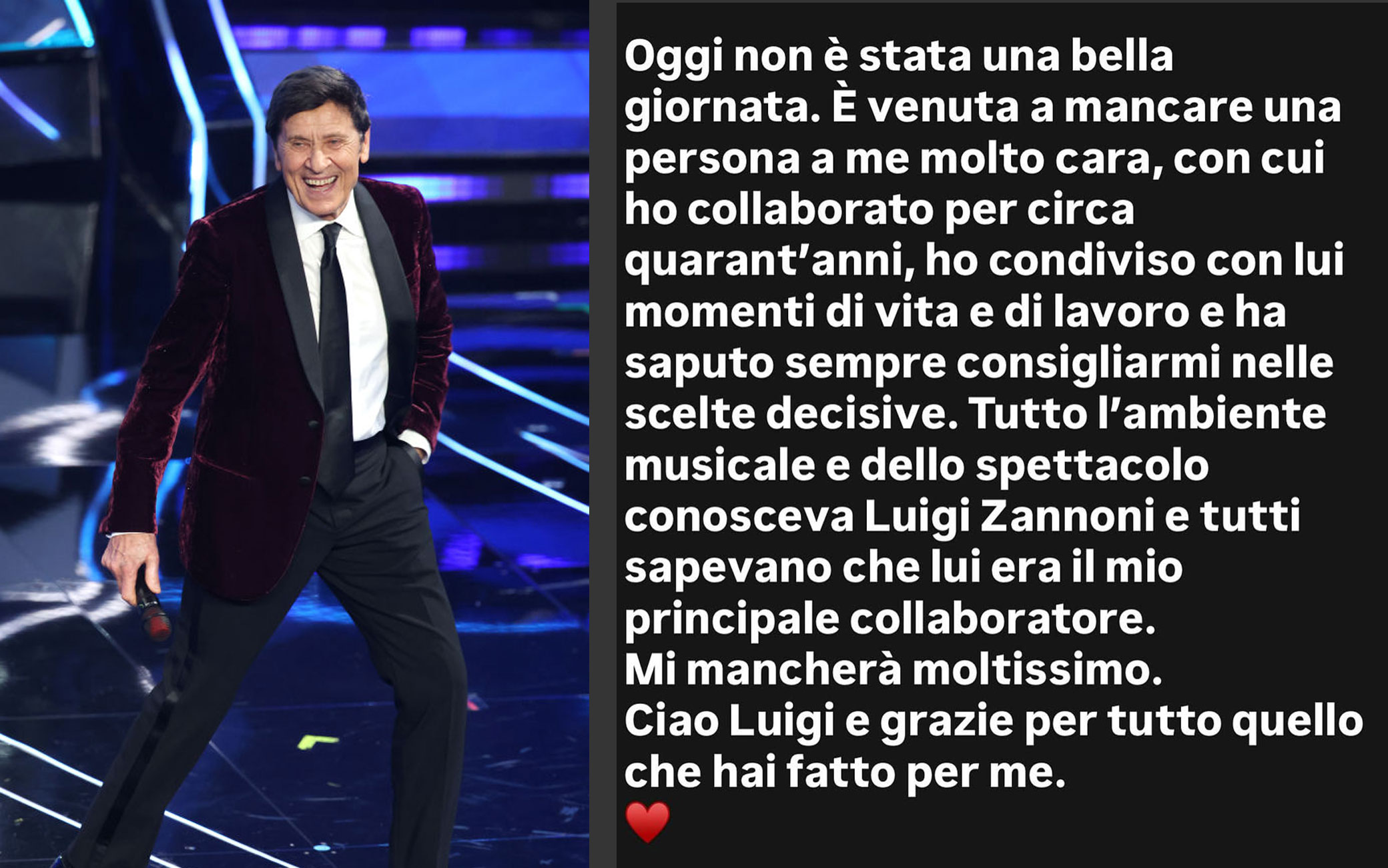 È morto Luigi Zannoni, manager e socio di Gianni Morandi per oltre 40 ...