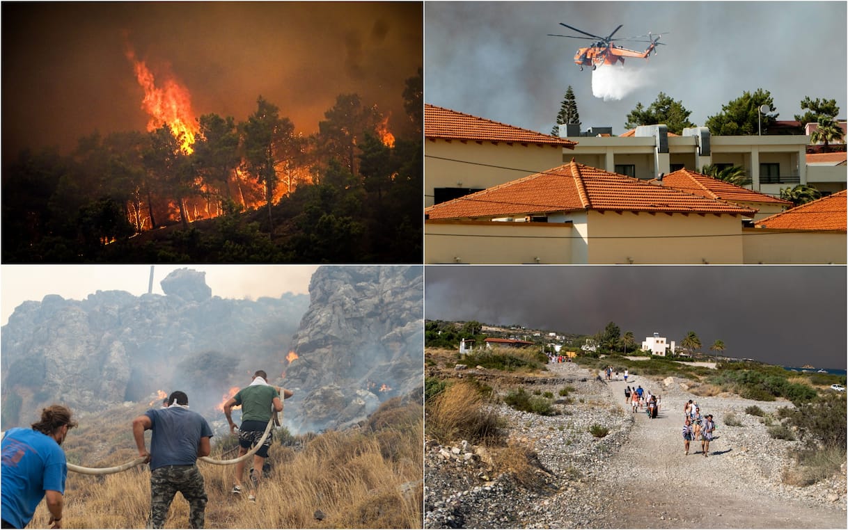 Grecia, incendi ancora fuori controllo a Rodi. Evacuate 30mila persone ...
