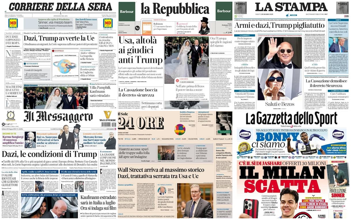 Le prime pagine dei quotidiani di oggi 28 giugno: la rassegna stampa di ...