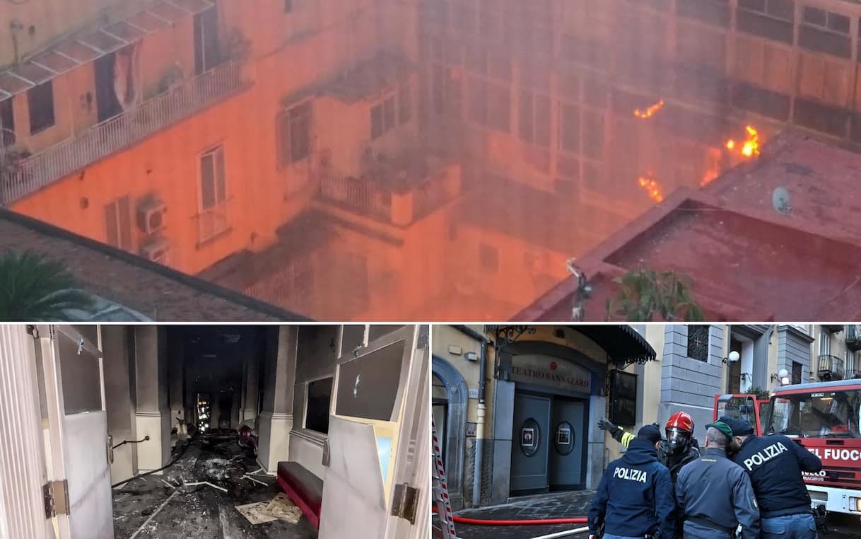 Napoli, incendio in pieno centro: coinvolto il teatro Sannazaro | Sky TG24