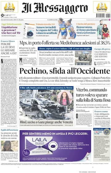 Le prime pagine dei quotidiani di oggi 4 settembre: la rassegna stampa ...