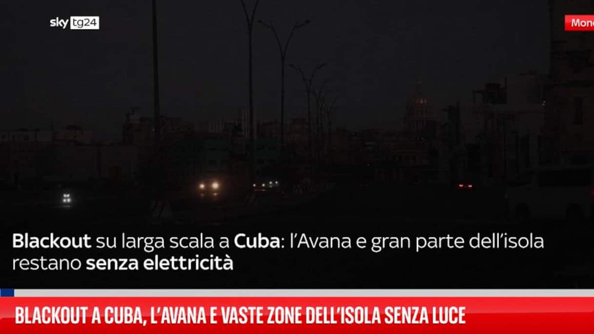 Blackout a Cuba, L’Avana e vaste zone dell’isola senza luce | Video Sky ...