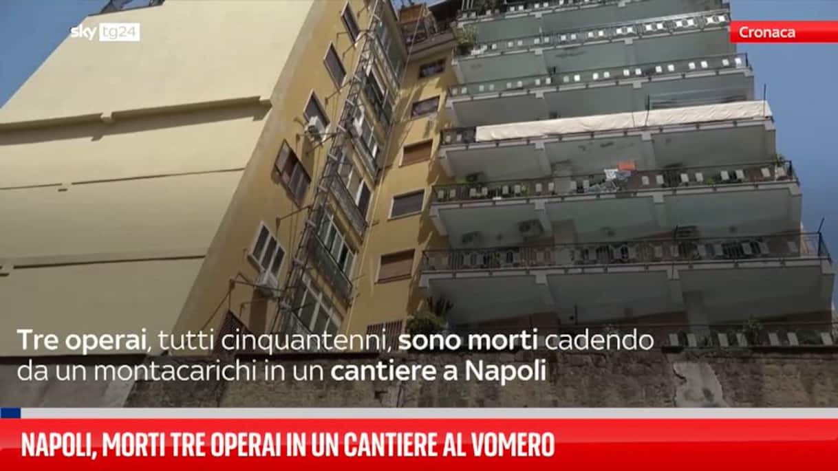 Napoli, morti tre operai in un cantiere al Vomero | Video Sky TG24
