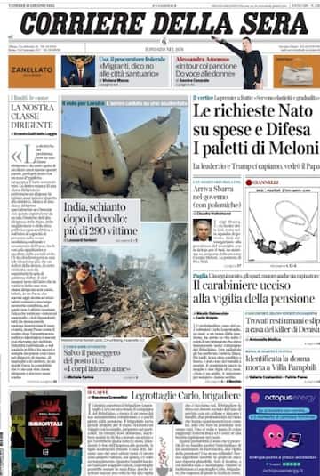 Le prime pagine dei quotidiani di oggi 13 giugno: la rassegna stampa ...
