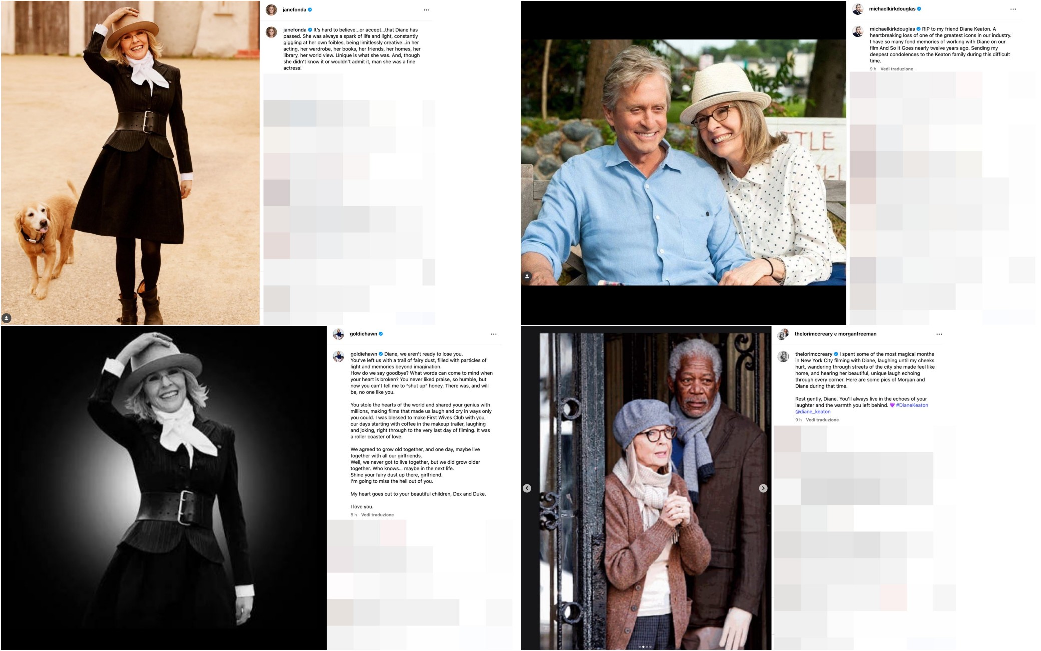 Diane Keaton, l’addio all’attrice: da Woody Allen a Jane Fonda. FOTO ...