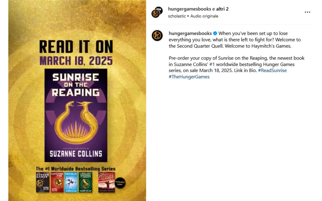 Hunger Games, i dettagli sul nuovo libro. Svelate copertina e trama I ...
