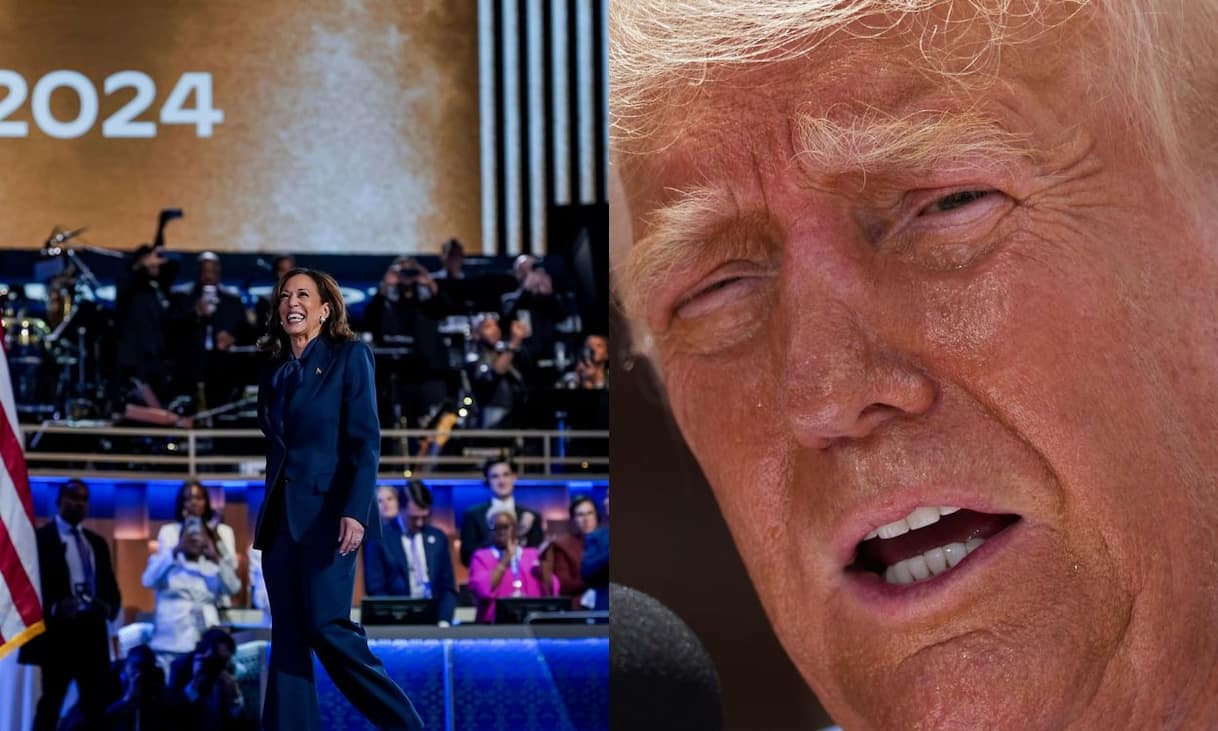 Usa 2024, la notte di Harris a Chicago. Trump la attacca sui migranti ...