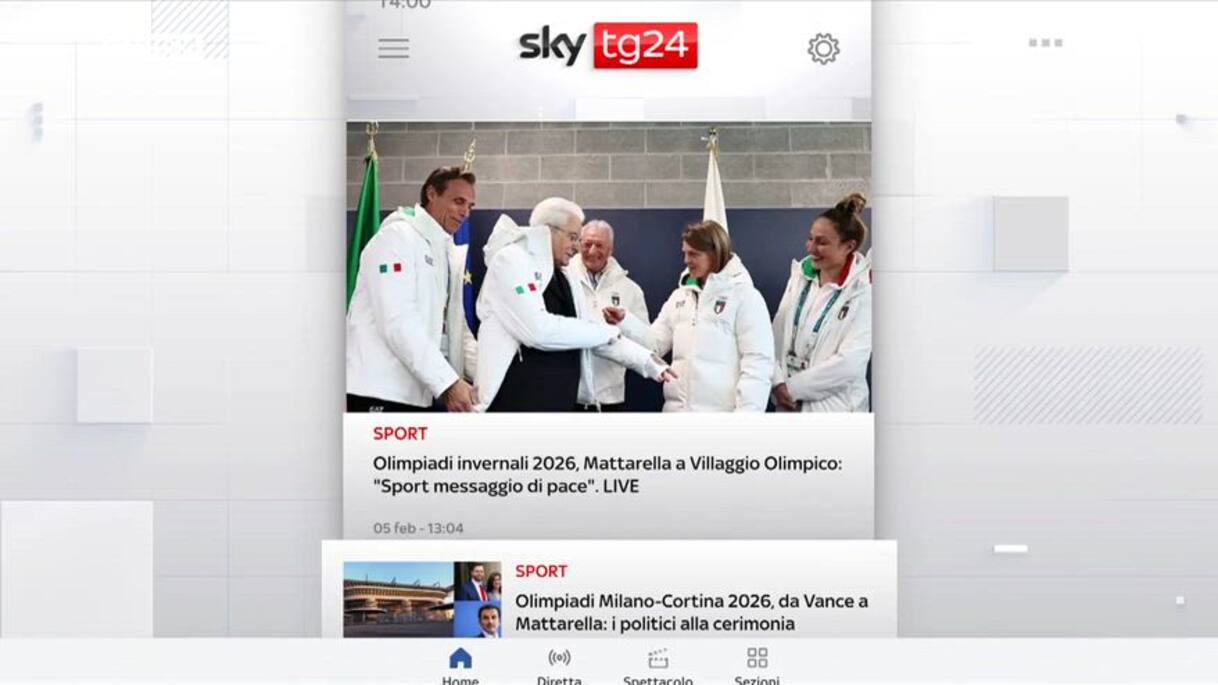 I titoli di Sky TG24 del 5 febbraio 2026 - edizione h.14 | Video Sky TG24