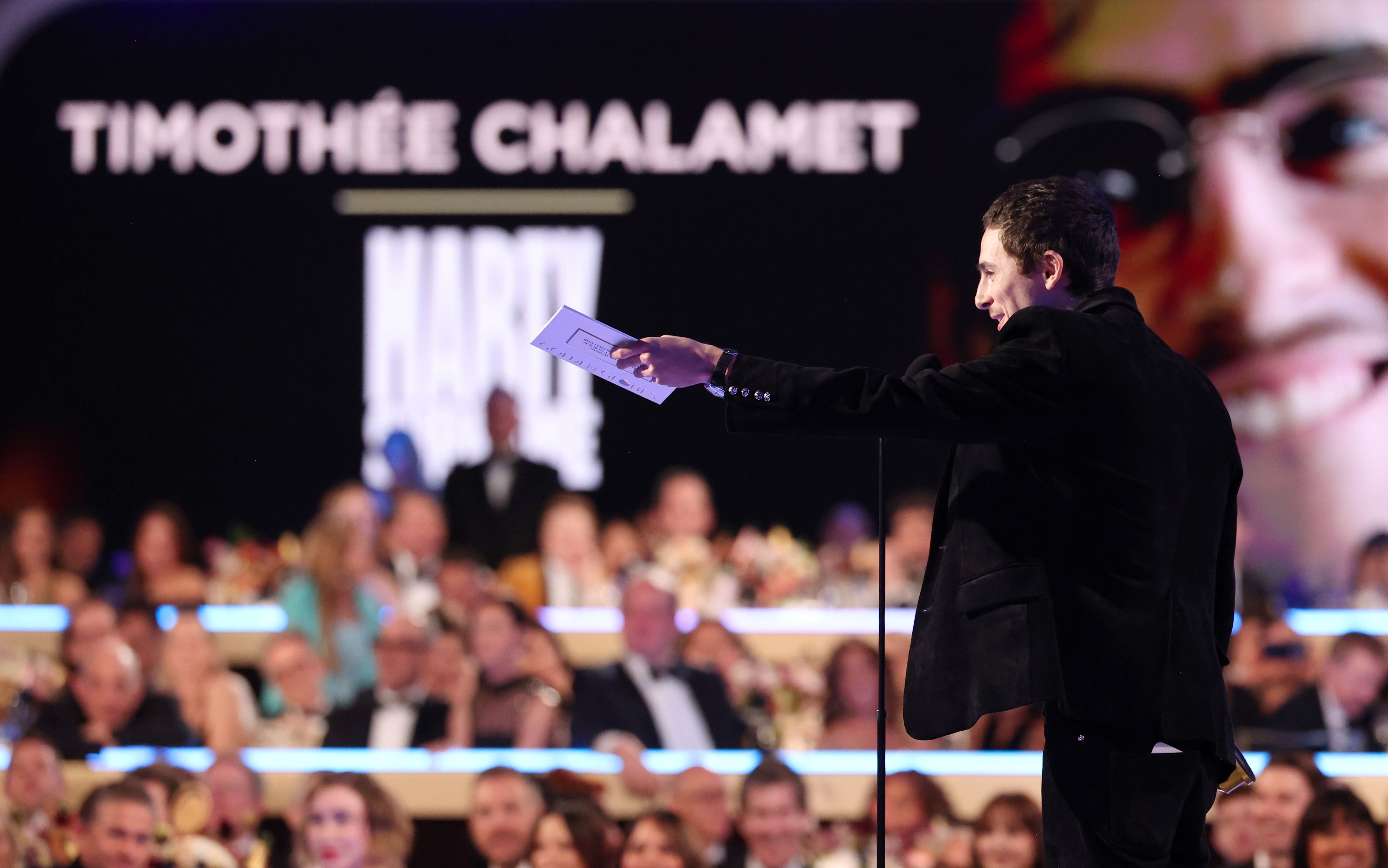 Timothée Chalamet, premiato ai Golden Globe. Il suo discorso | Sky TG24