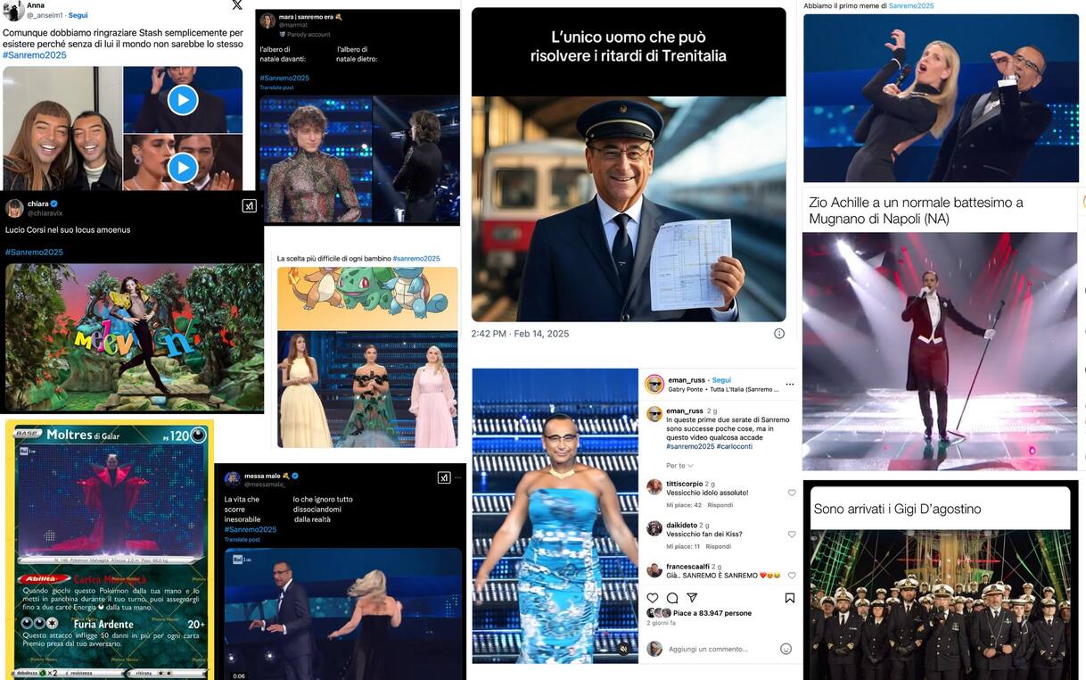 Sanremo 2025, i meme più divertenti del Festival di quest'anno. FOTO E ...