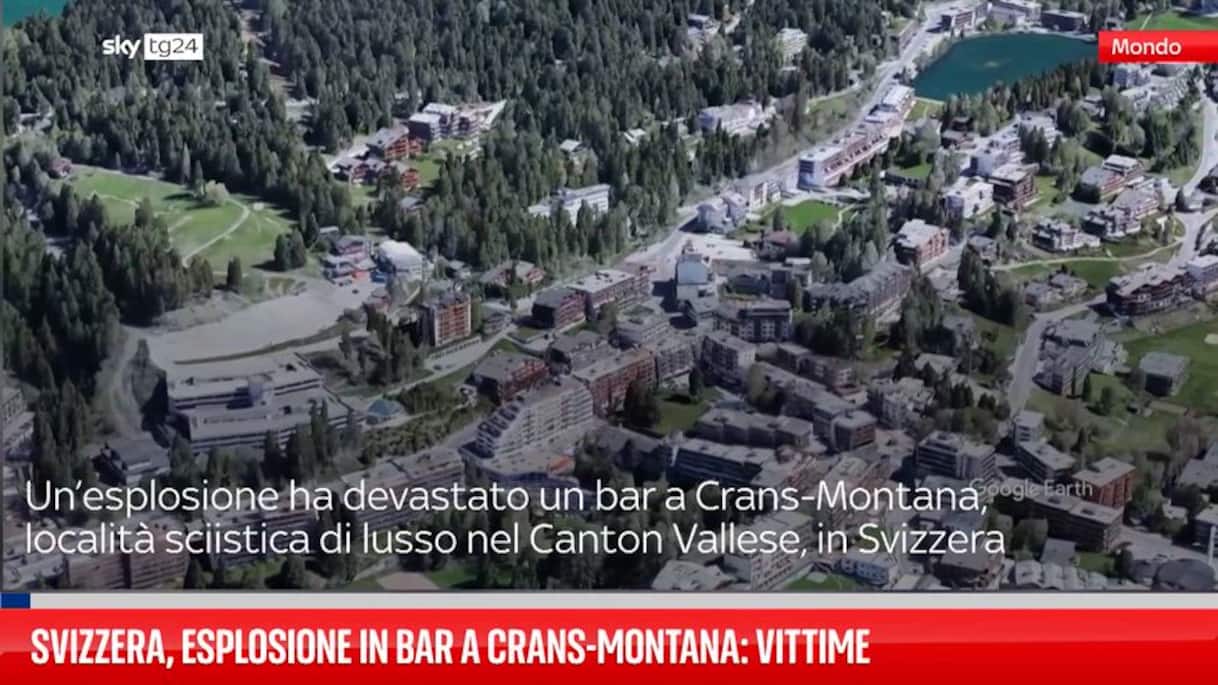 Svizzera, esplosione in bar a Crans-Montana: vittime | Video Sky TG24