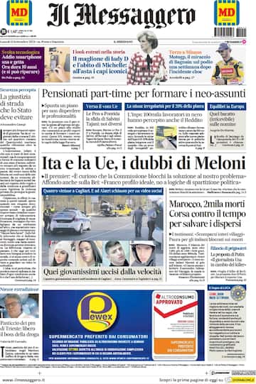 Le prime pagine dei quotidiani di oggi 11 settembre: la rassegna stampa ...