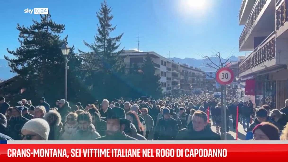 Crans-Montana, sei vittime italiane nel rogo di Capodanno | Video Sky TG24