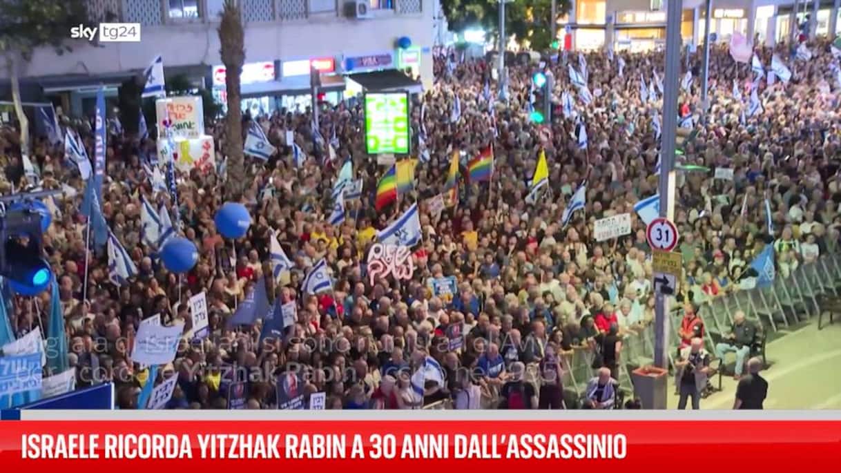 Israele ricorda Yitzhak Rabin a 30 anni dall’assassinio | Video Sky TG24